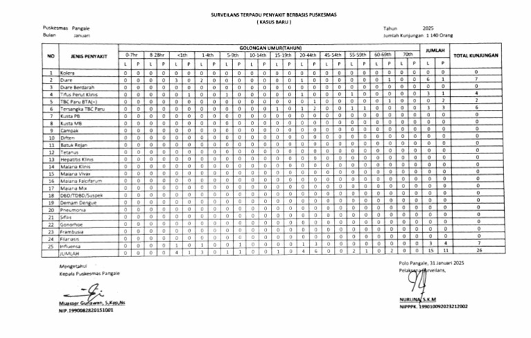 Lap. Bulanan Jan 2025 | PDF