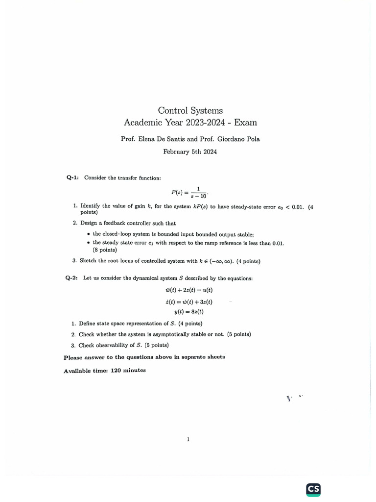Control Systems Pdf