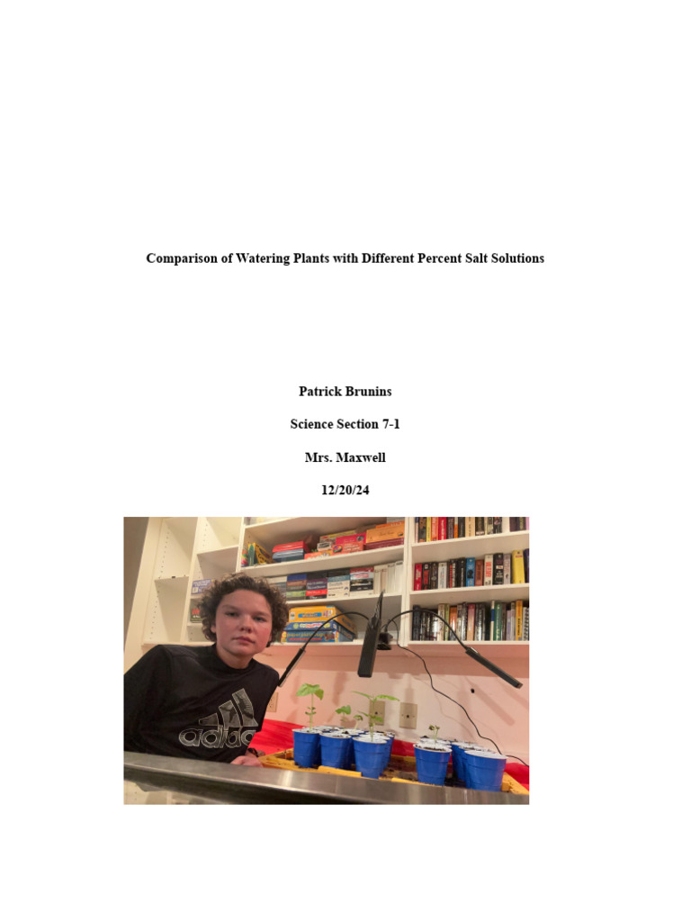 Patrick Brunins MLA Format Science Research | PDF | Bean | Salt