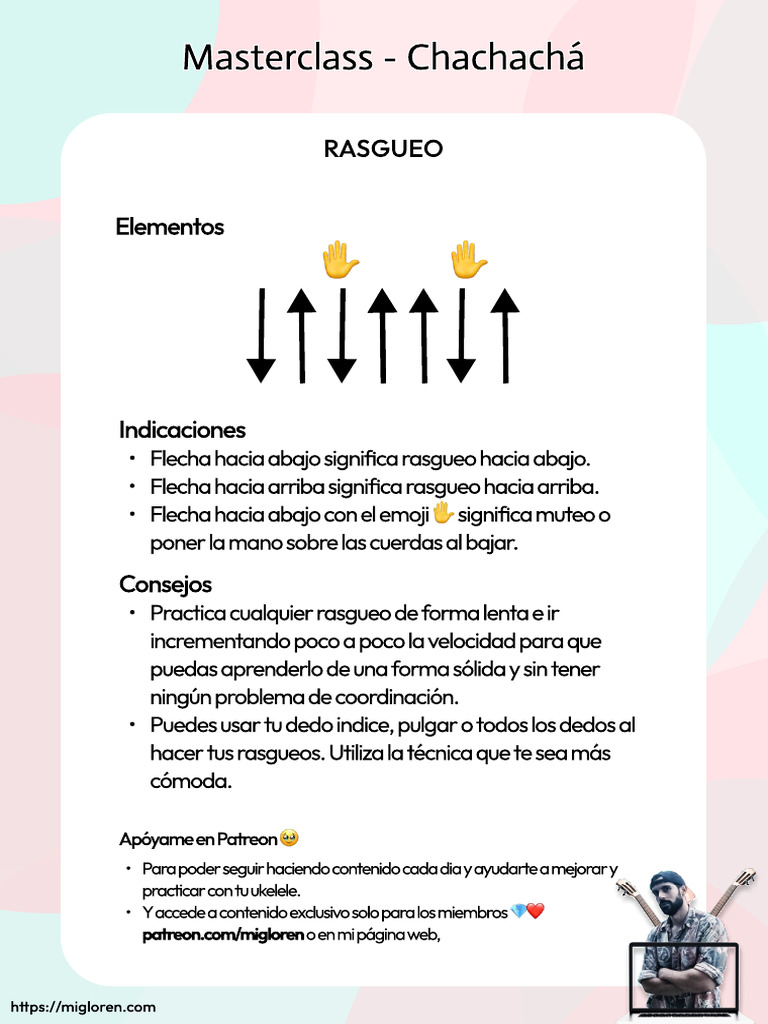 Rasgueos de Ukelele: Guía Práctica | PDF