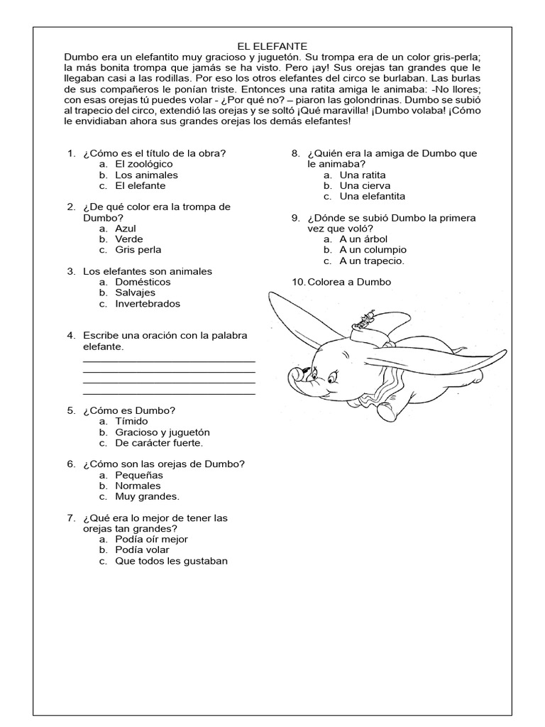 Comprension Lectora Grado 3 | PDF