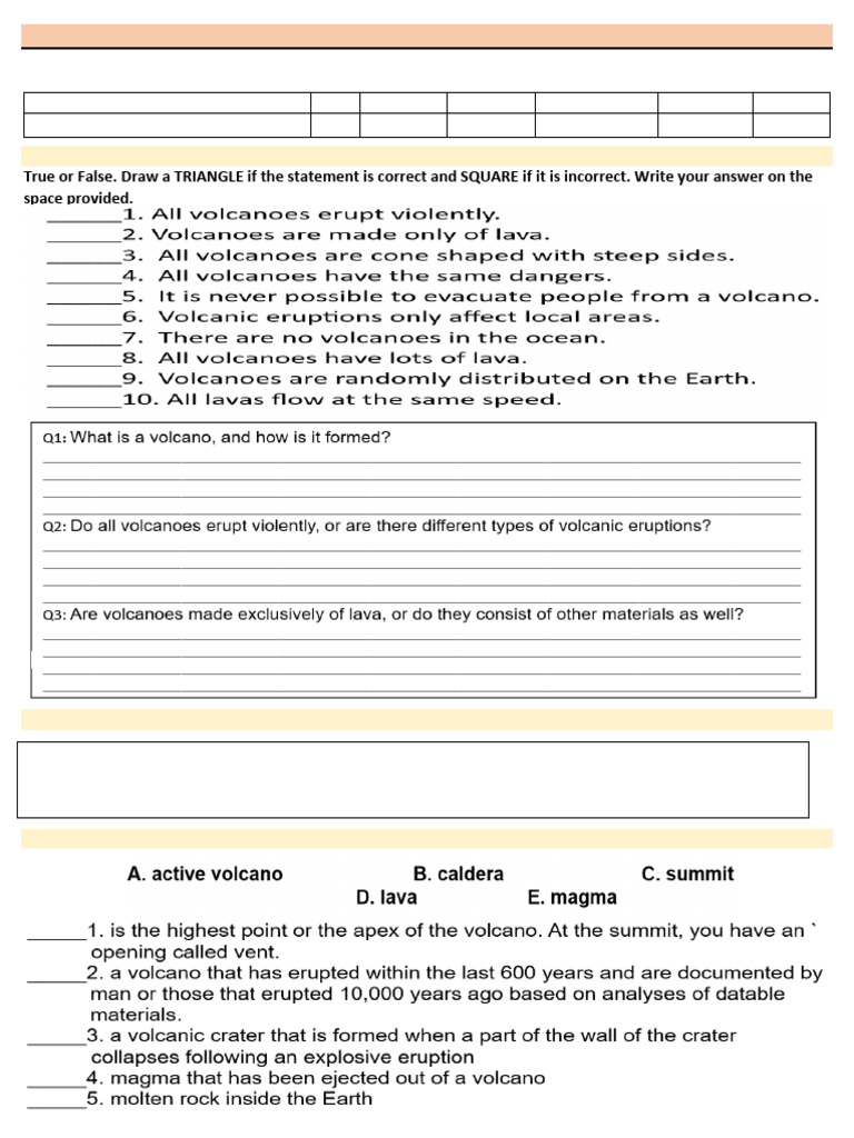 SCI9Q3 LESSON 1 Different Types of Volcanoes | PDF