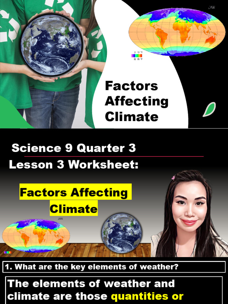 LESSON 3 Factors Affecting Climate | PDF | Atmosphere Of Earth | Climate