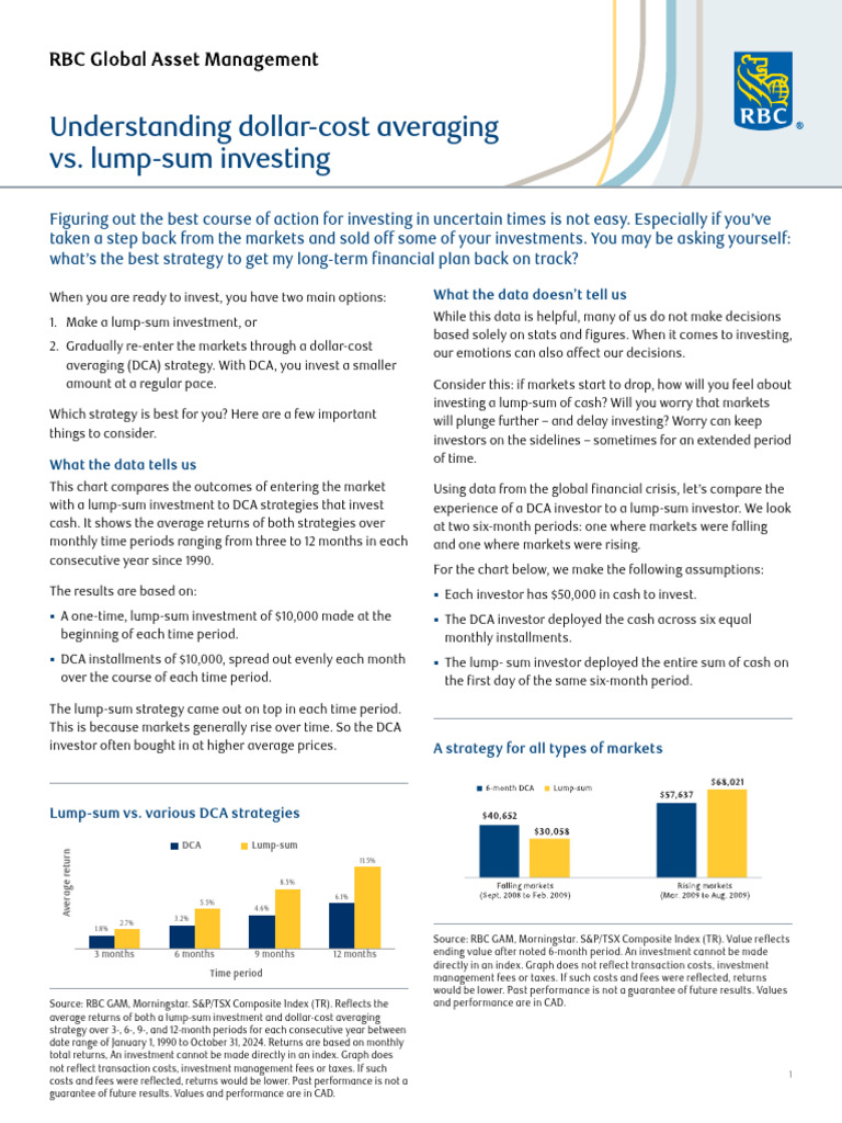 RBC Understanding Dollar Cost Averaging Vs Lump Sum Investing | PDF ...