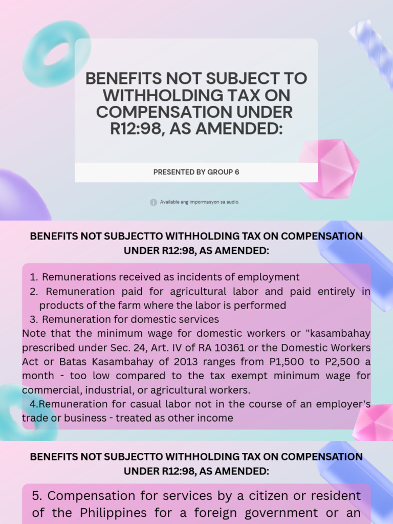 Group6 Taxation | PDF