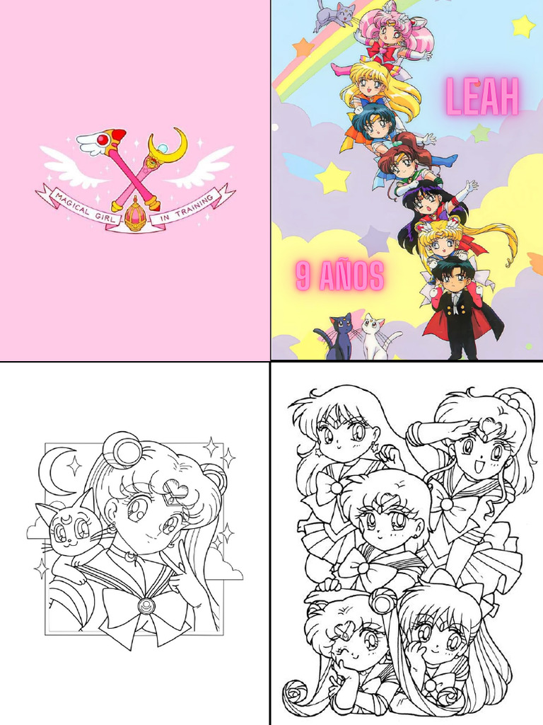 A4 Libro para Colorear Sailor Moon | PDF