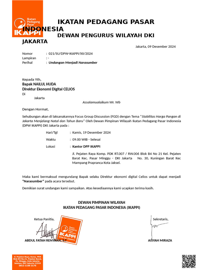 Surat Undangan NARSUM | PDF