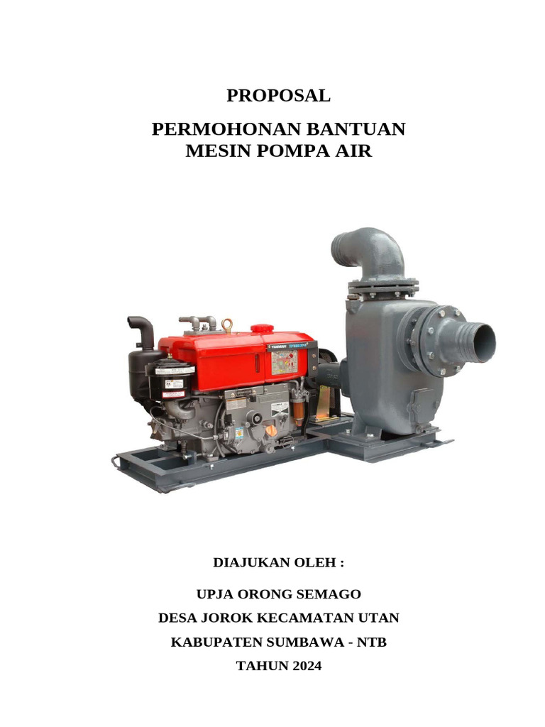 Contoh Proposal Mesin Air Upja | PDF