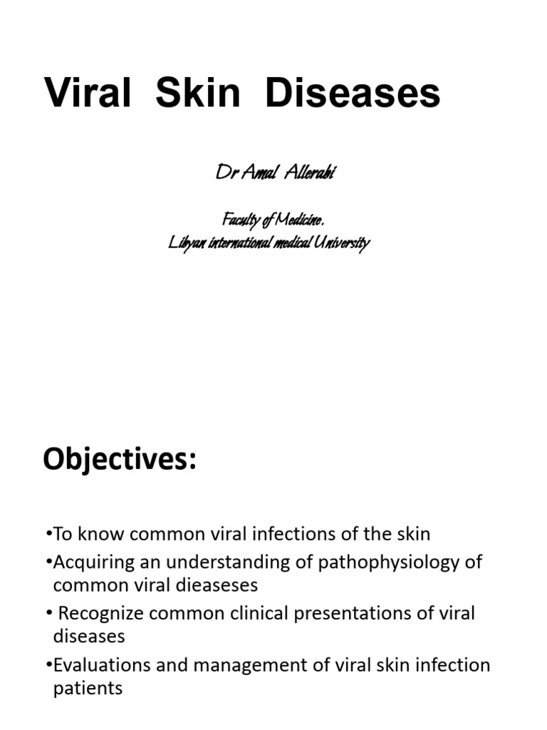 dermatology presentation viral skin diseases | PDF | Microbiology ...