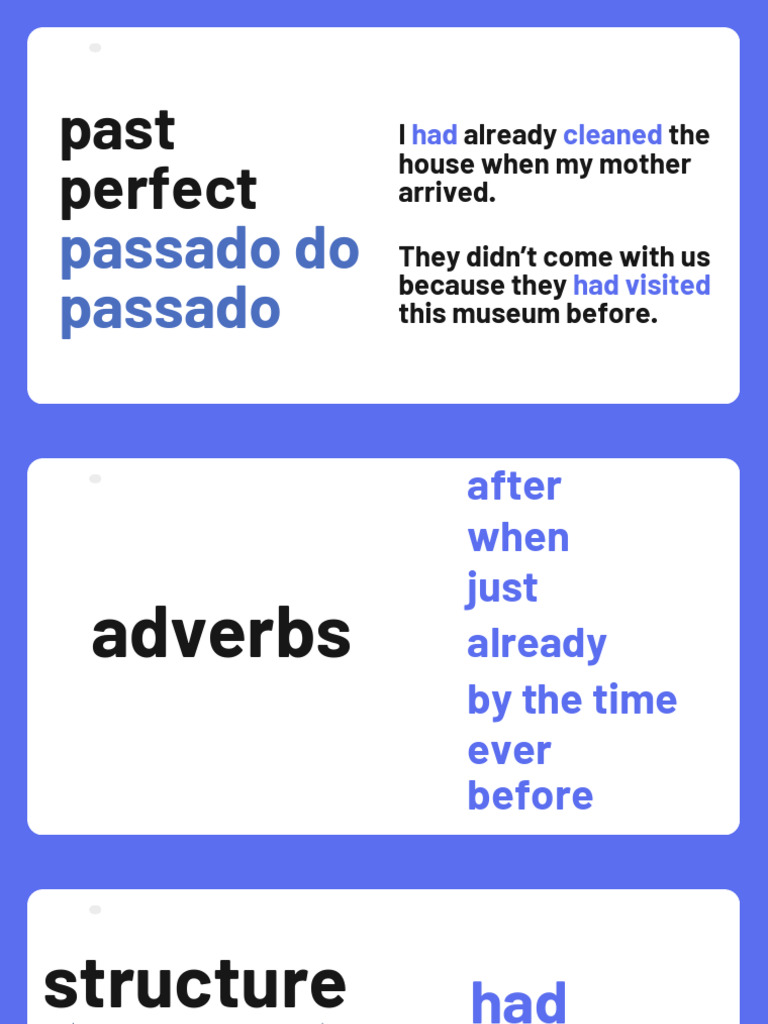 Estrutura e Uso do Past Perfect | PDF