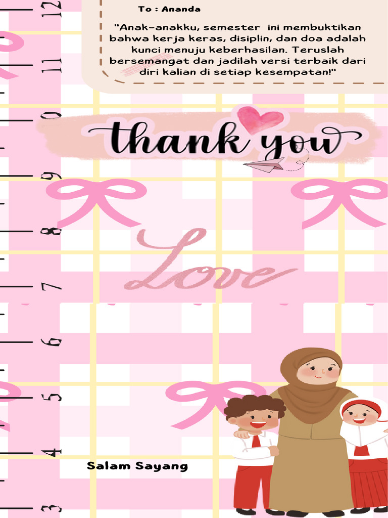 Kartu Ucapan Reward Semester PDF | PDF