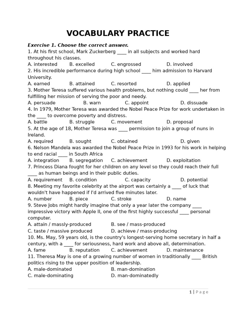 (Skills-Practice) Vocabulary | PDF | Charles Darwin | Natural Selection