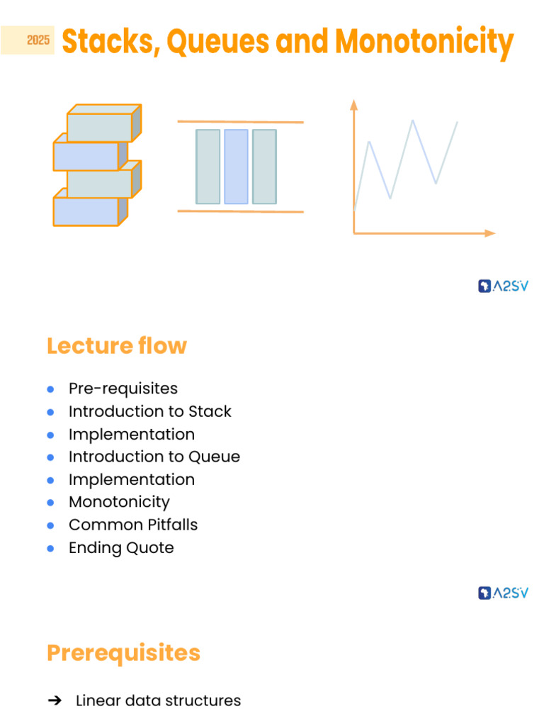 Stacks, Queues and Monotonicity - With Code | PDF | Queue (Abstract Data Type) | Computer ...