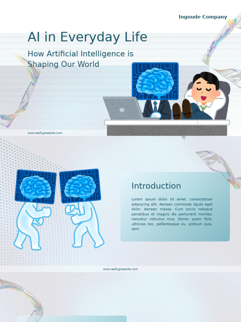 Blue and Turquoise Futuristic Artificial Intelligence Presentation | PDF
