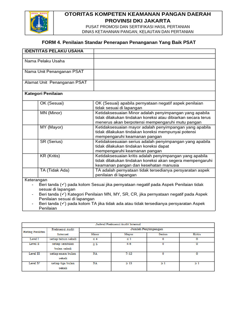 Form 4 Penilaian SPPB PSAT | PDF