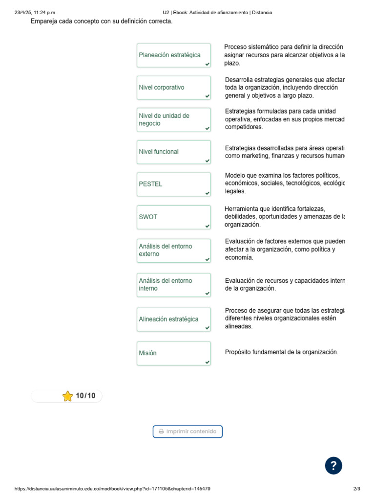 U2 - Ebook - Actividad de Afianzamiento - Distancia | PDF | Business | Economias