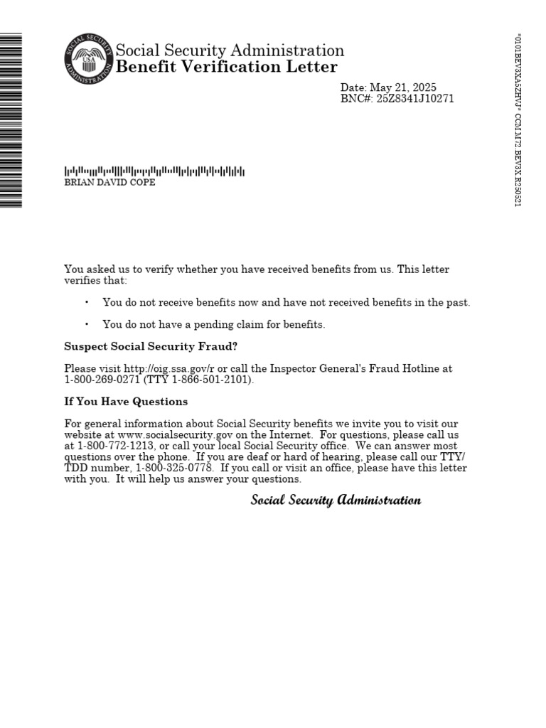 benefit-verification-letter | PDF