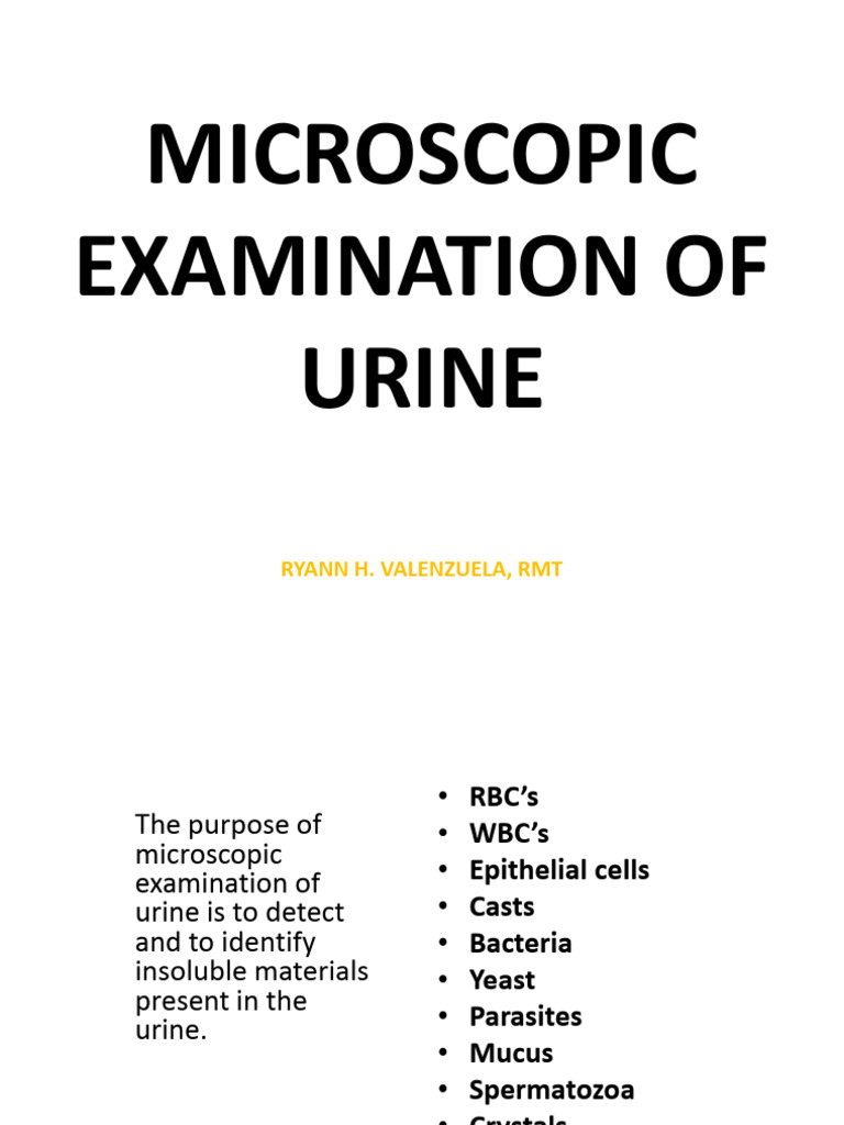 Microscopic Examination of Urine 2020 | PDF | Microscopy | Staining