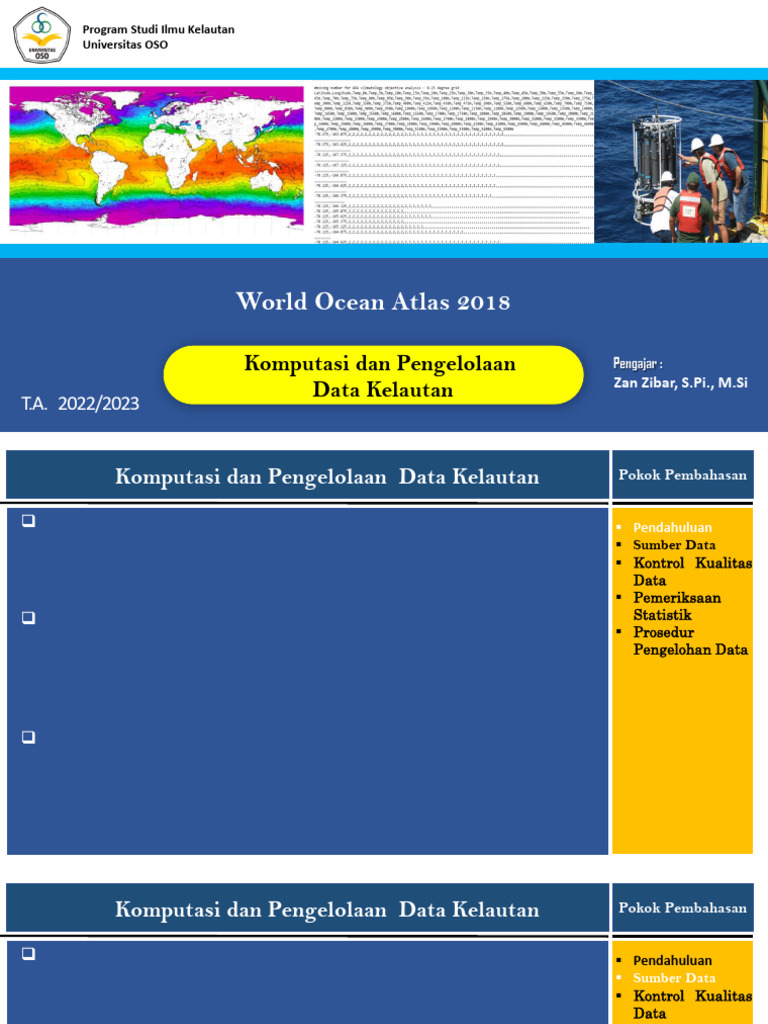 Pertemuan 03 Komputasi & Pengelolaan Data Kelautan | PDF