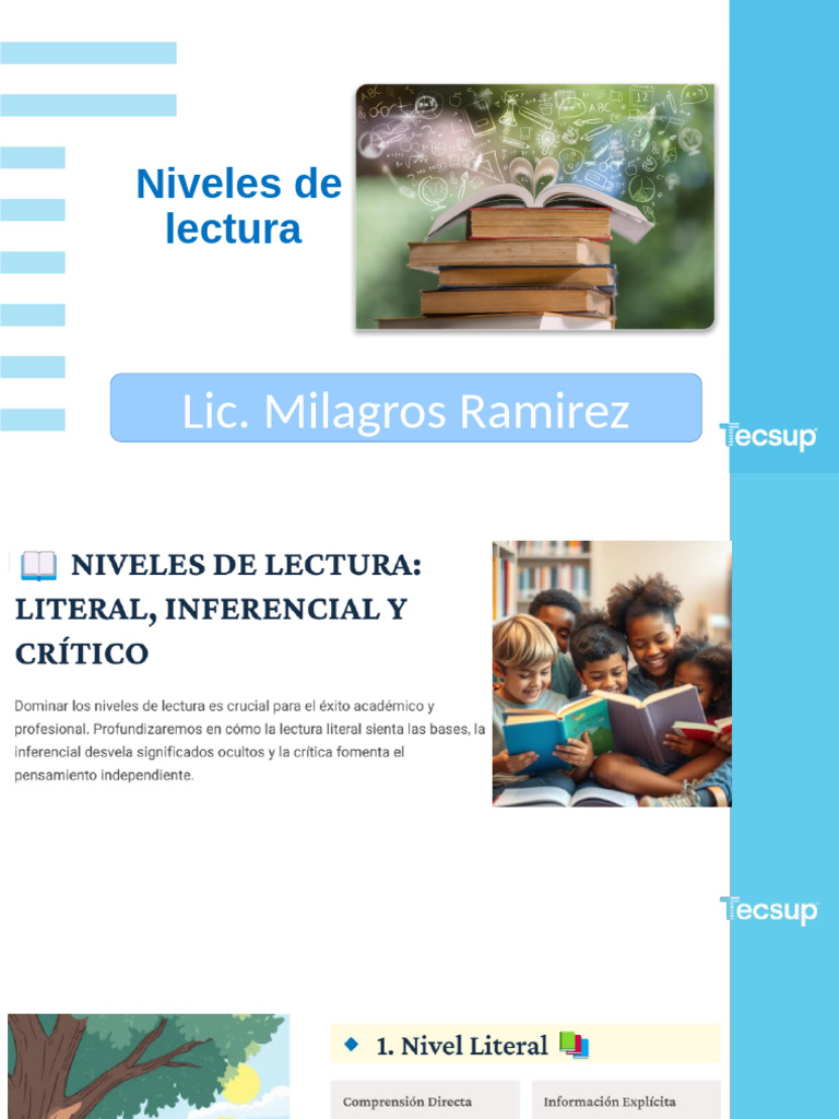 Sesion 1 NIVELES DE LECTURA | PDF