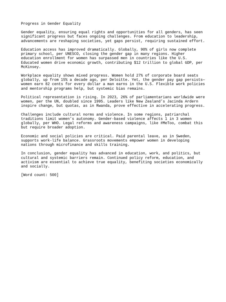 Gender_Equality_Progress | PDF