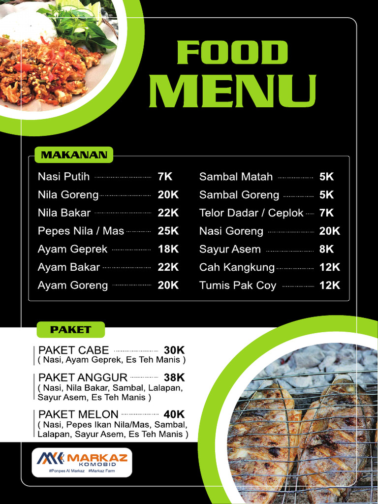 Menu Resto Markaz | PDF