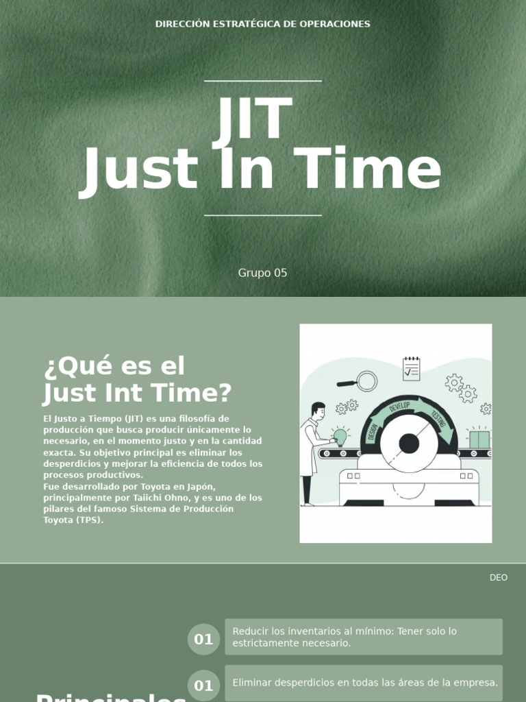 JIT Just in Time | PDF | Lean Manufacturing | Producción y fabricación
