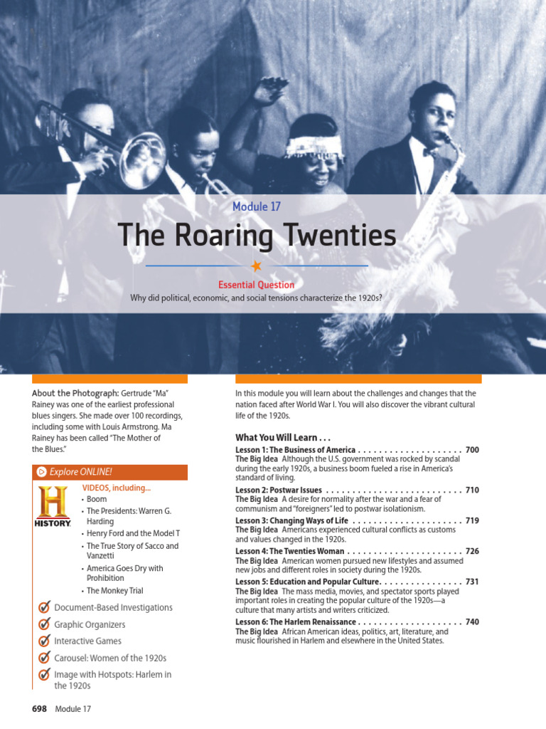 Module 17 The Roaring Twenties | PDF | Calvin Coolidge