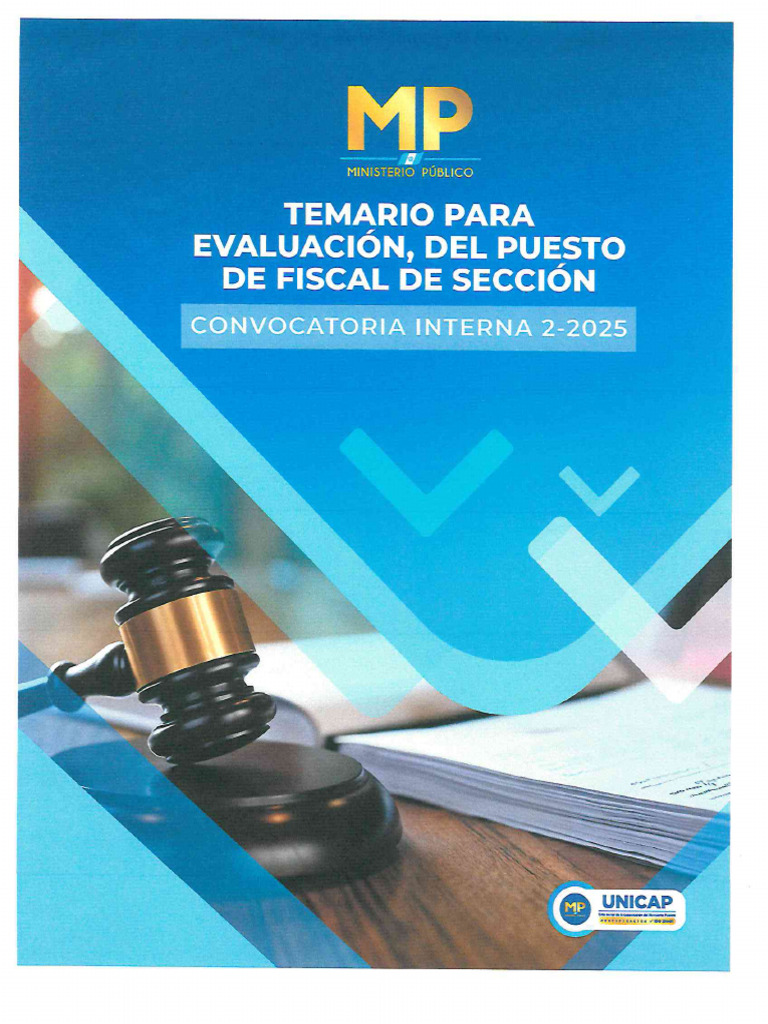 Temario Convocatoria Interna 02-2025 - Fiscal de Secci?n | PDF