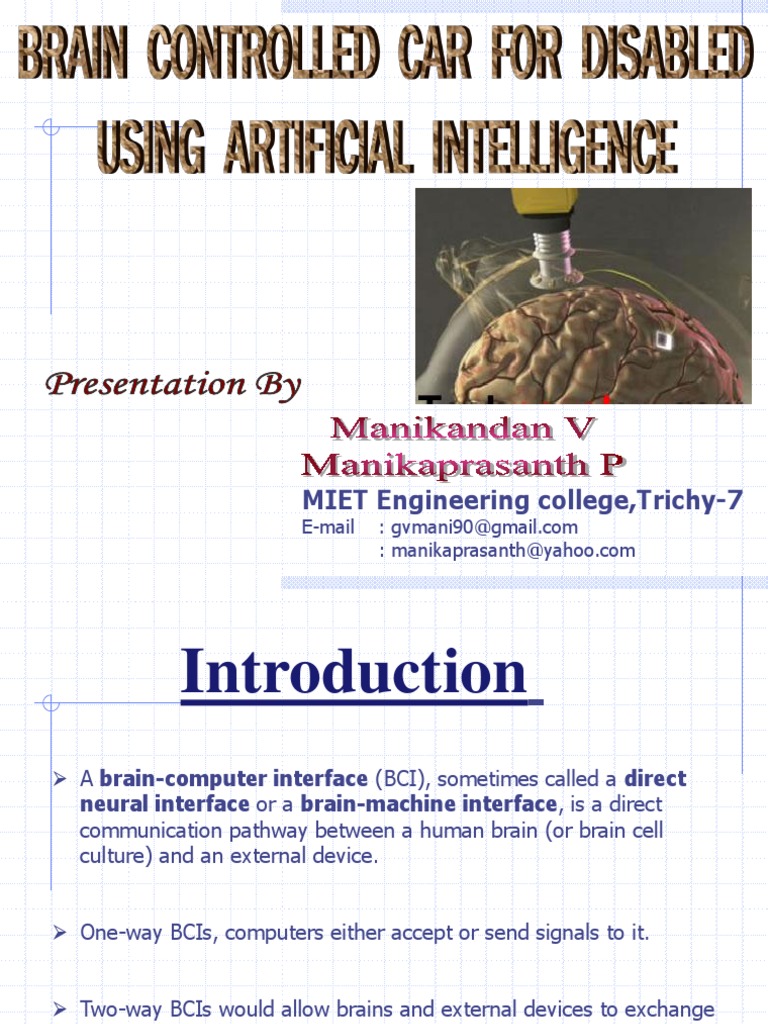 Brain Controlled Car For Disabled Using Artificial Intelligence | PDF ...