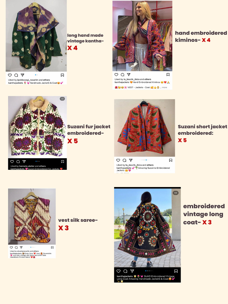 Kantha Jackets | PDF