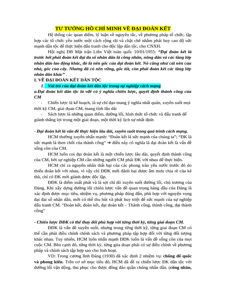 CHƯƠNG 5 TTHCM về ĐĐK DT | PDF