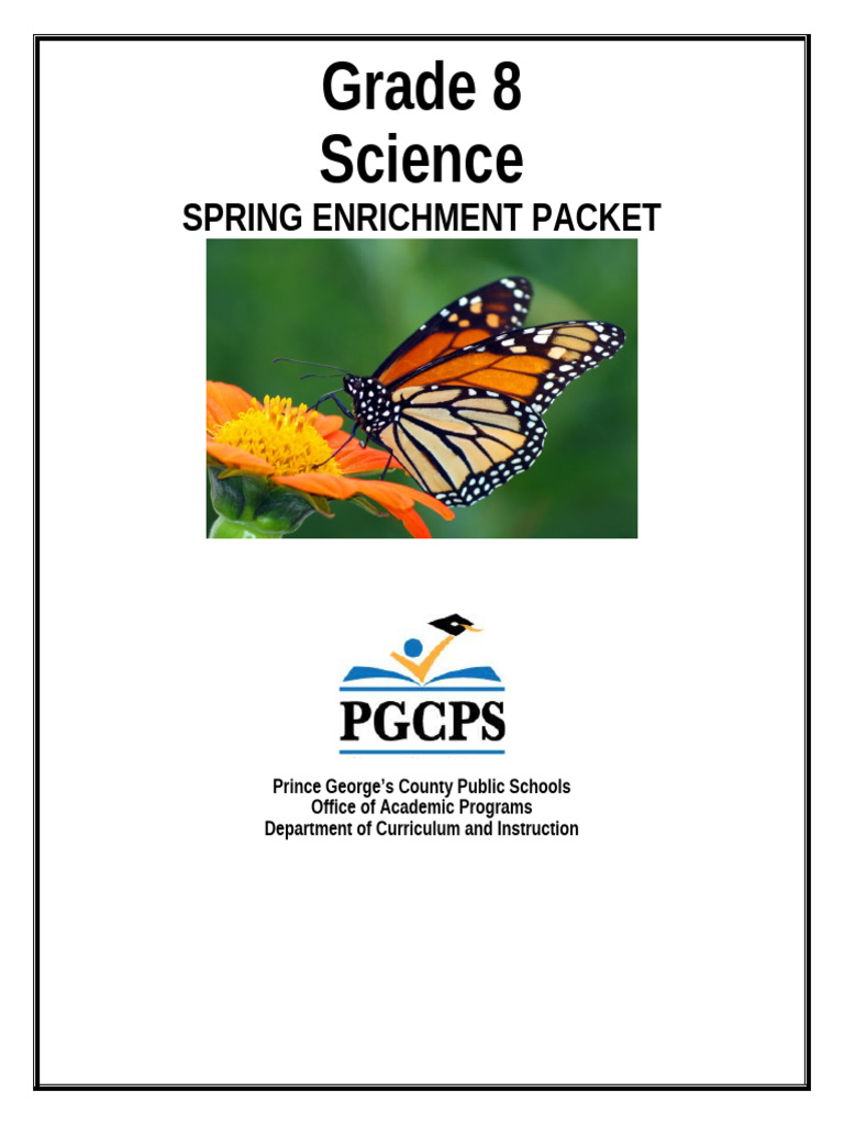 grade-8-science-spring-student-enrichment-packet-and-answer-key | PDF ...