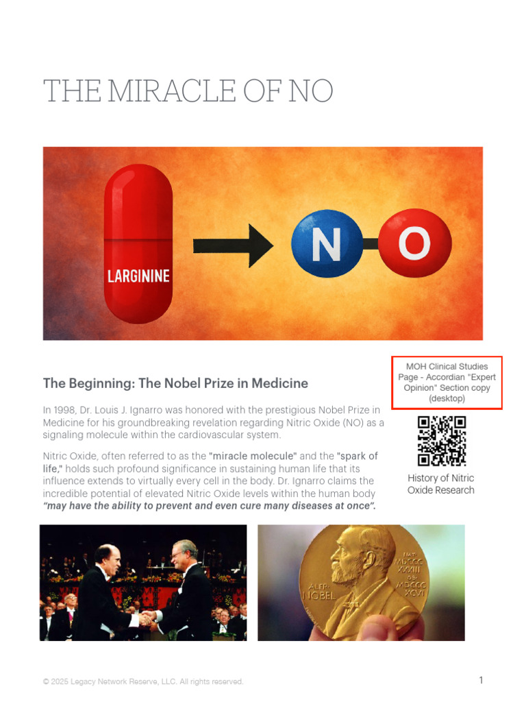 The Miracle of NO | PDF | Nitric Oxide | Clinical Trial