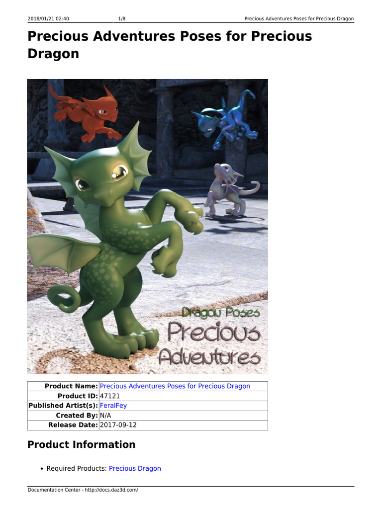 Precious Adventures Poses For Precious Dragon | PDF | Icon (Computing) | Software