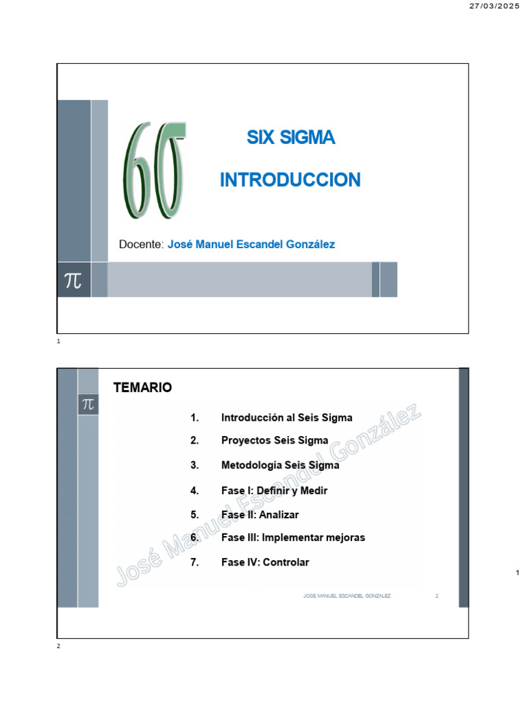 Seis Sigma | PDF | Six Sigma | Calidad