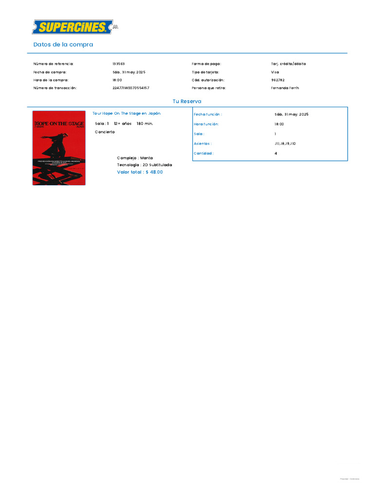 jhope entradas | PDF