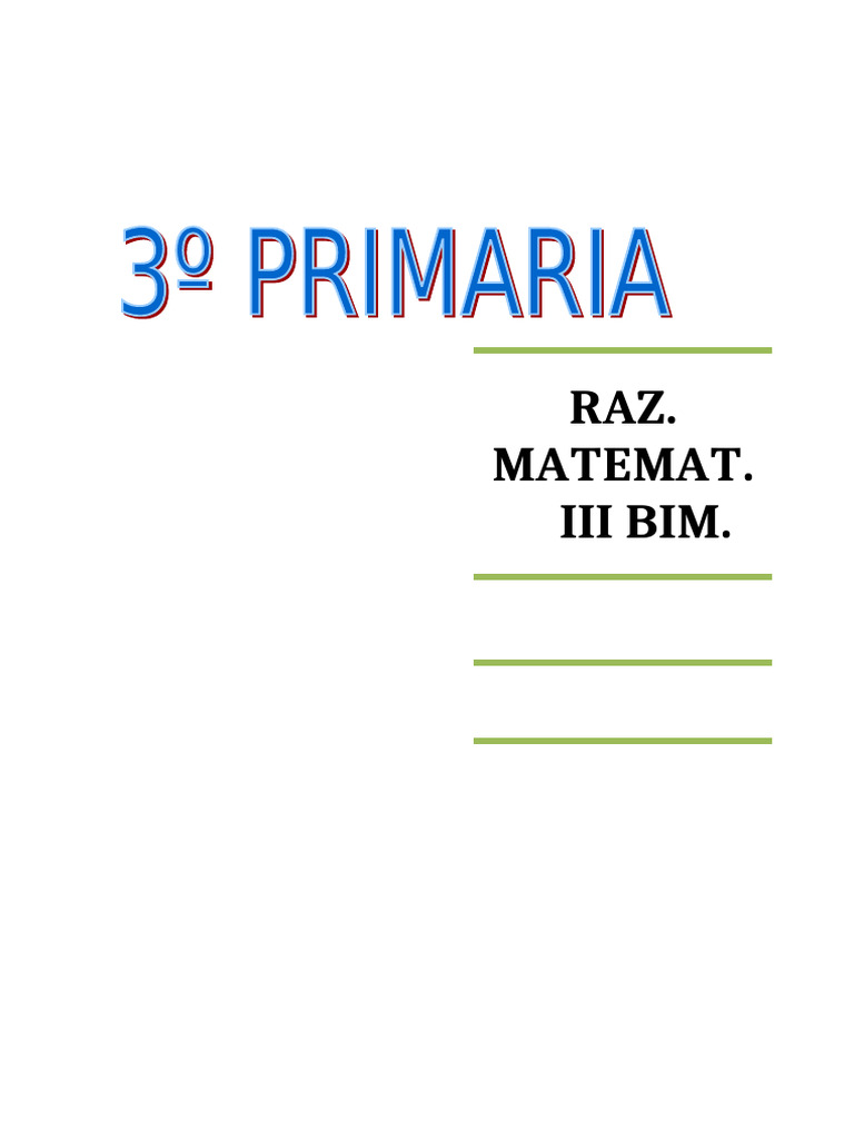 Raz. Mat. Iii Bim.3º | PDF | Números | División (Matemáticas)