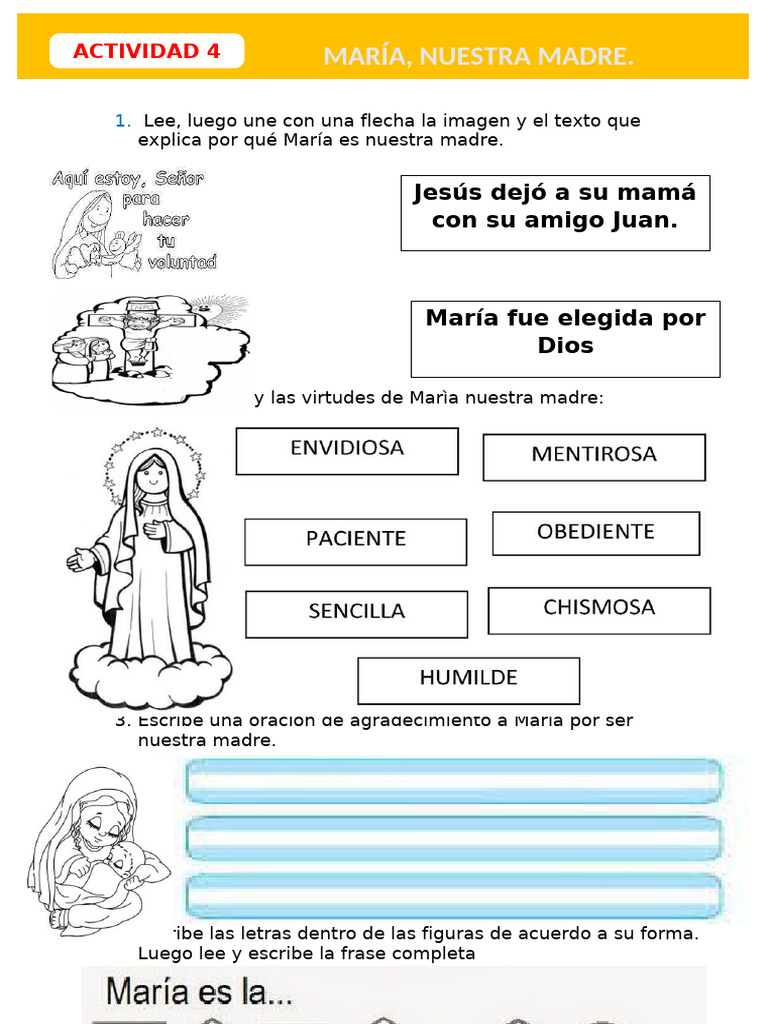 D4 A2 FICHA REL. María, nuestra madre | PDF
