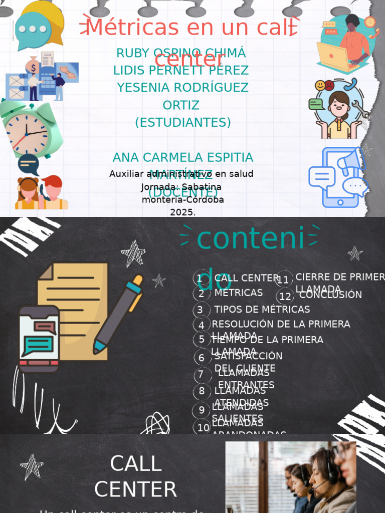 Metricas de Un Call Center | PDF | Centro de llamadas | Respuesta de Voz Interactiva