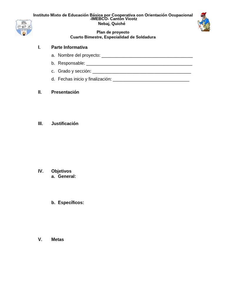 Plan de Proyecto - 3ro. Basico | PDF