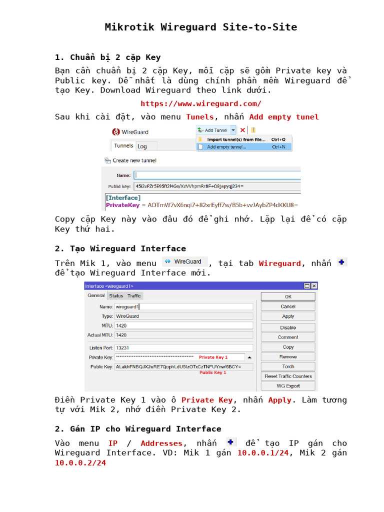 Mikrotik Wireguard | PDF