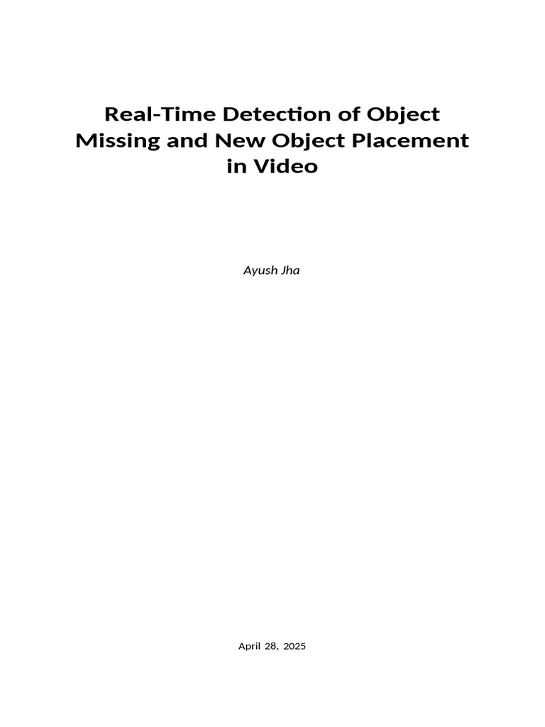 Real Time Object Detection | PDF | Frame Rate | Graphics Processing Unit
