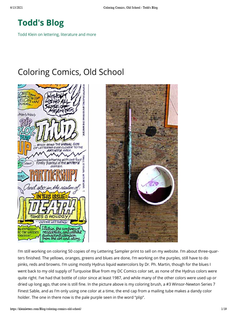 Old School Comic Coloring Techniques | PDF | Color | Magenta