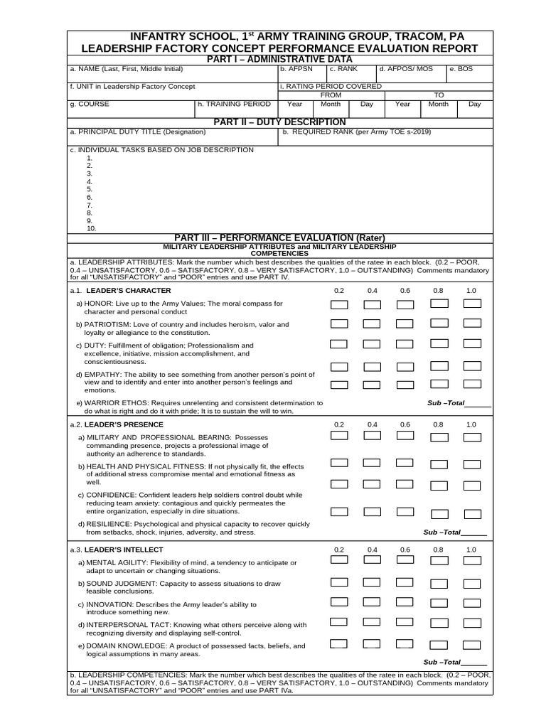 Leadership Evaluation Report Template | PDF | Performance Appraisal ...