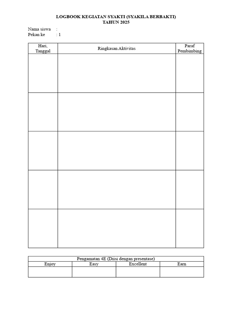 Logbook Agenda | PDF