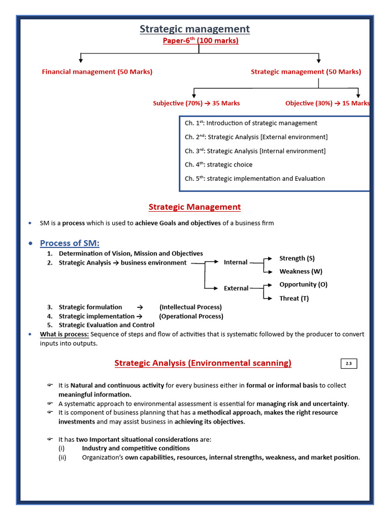 Strategic Management 1 | PDF | Strategic Management | Private Sector