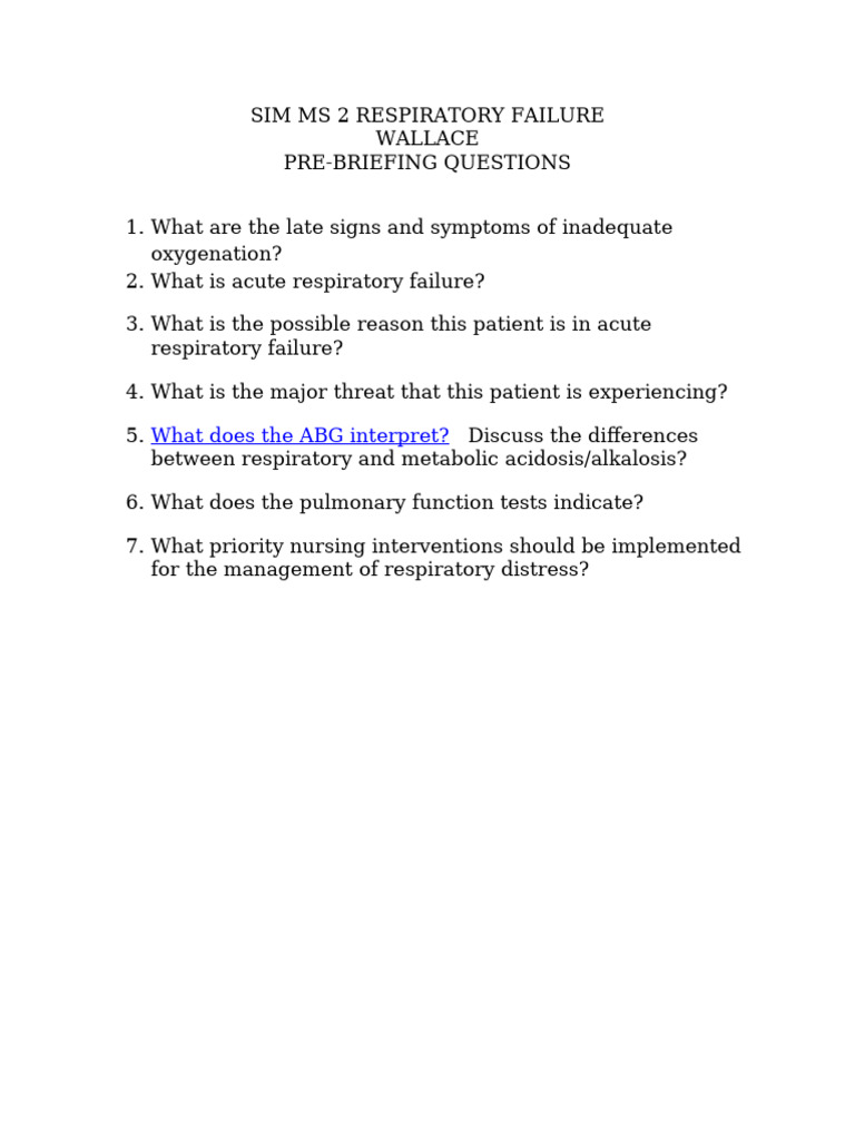 MS 2 Resp Distress Student | PDF