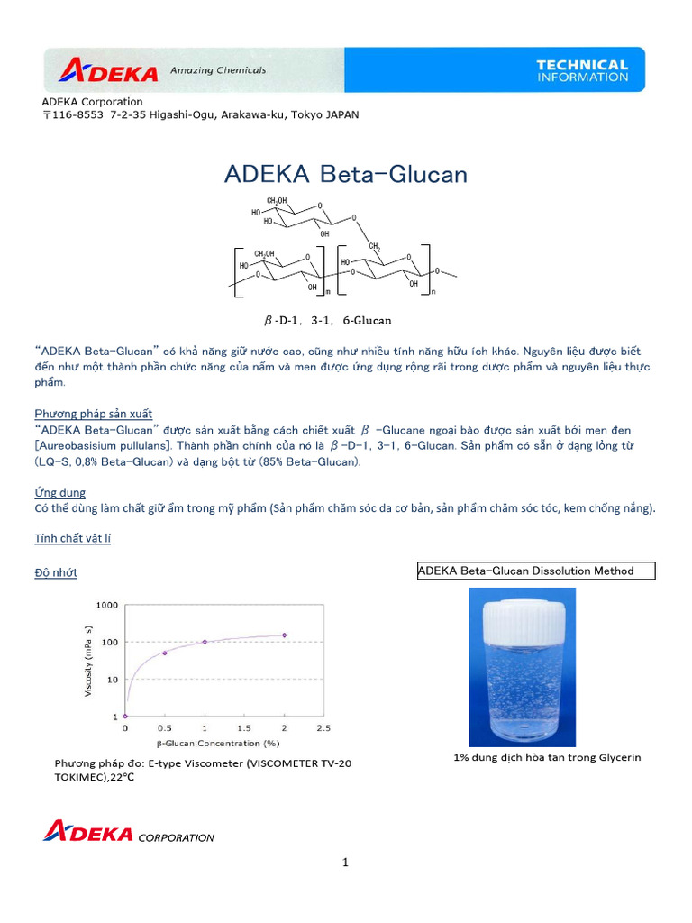 Adeka Beta-Glucan (TV) | PDF