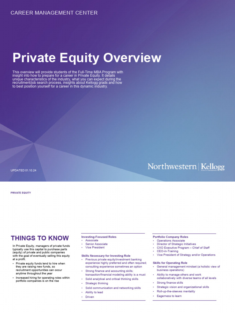 CMC Industry Recruiting Overview Private-Equity 2024-2025 v020924 | PDF | Private Equity ...